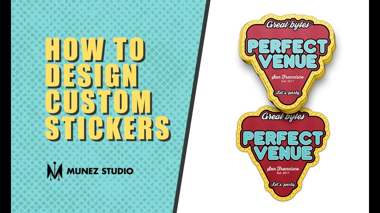 How to design custom sticker based on client's brief, part 2 - YouTube
