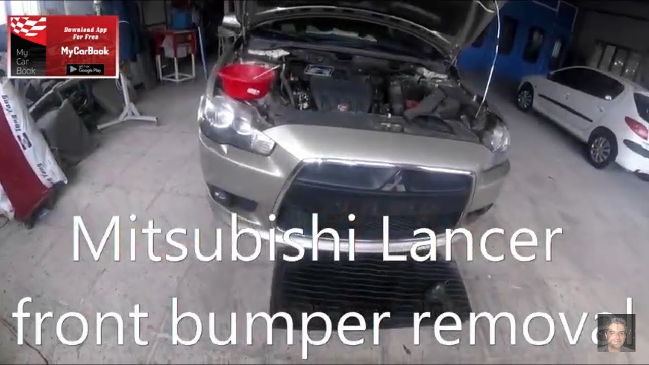 Mitsubishi Lancer(2007-2017) front bumper removal - YouTube