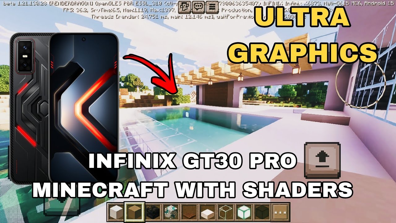 INFINIX GT30 PRO ULTRA GRAPHICS ON MINECRAFT NEW UPDATE - YouTube