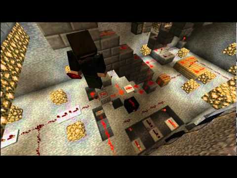 Minecraft: Stadttor mit 4x6 Piston gate [Mittelalter bekennt Redstone ...