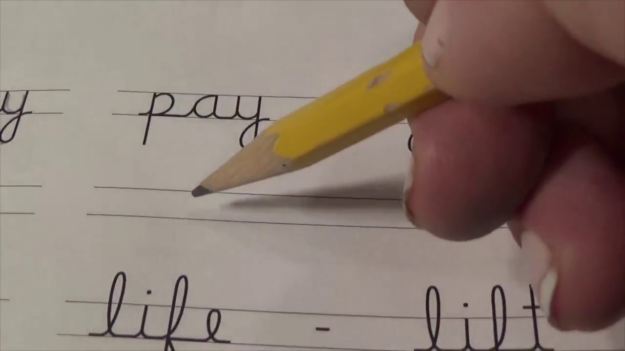 Cursive Handwriting Page 36 Review and Mastery Cursive Word Practice ...