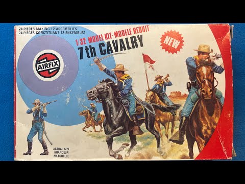 Airfix 1975 1/32 US 7th Calvary Figure Set Vintage Model Kit Toy Soldiers