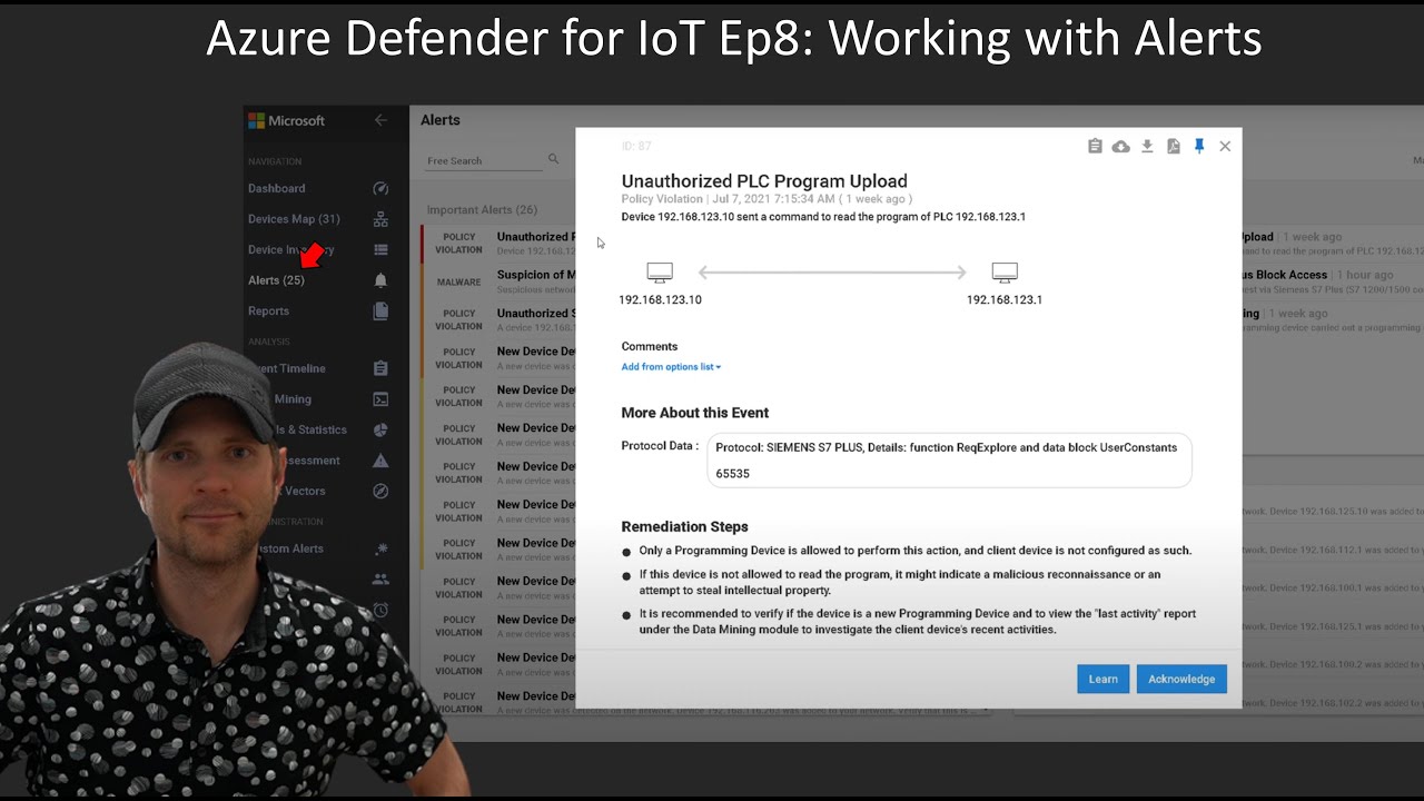 Azure Defender for IoT Ep 8: Working with Alerts - YouTube