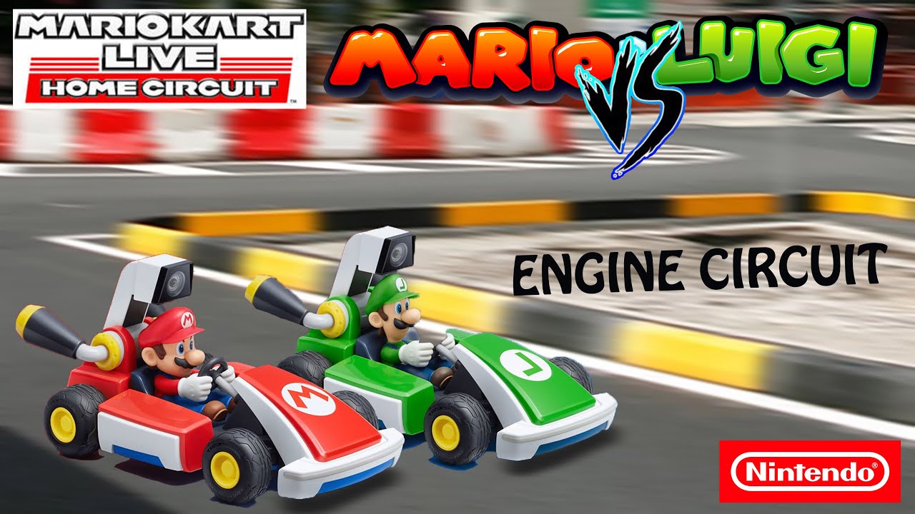 MARIO KART LIVE, HOME CIRCUIT - MARIO VS LUIGI - RACE IN THE ENGINE ...