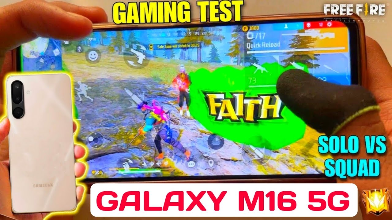 Galaxy M16 5G Free Fire Test | Galaxy M16 5G FF Gameplay | Galaxy M16 ...