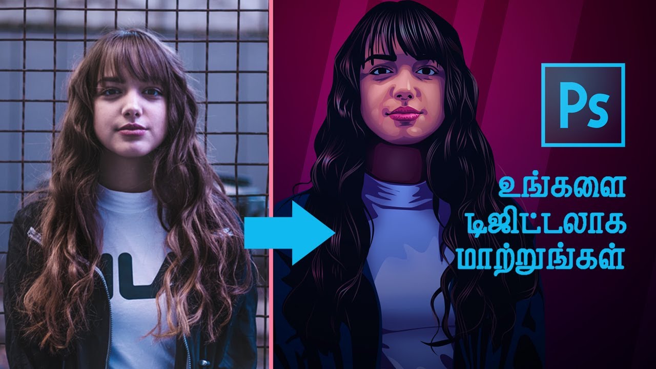 Girl Digital Art | PHOTOSHOP TUTORIAL No Need Plugins - YouTube