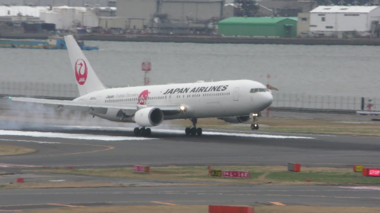 [4K] JAL 2×B767 landing @Haneda Airport rwy34L(羽田空港) - YouTube