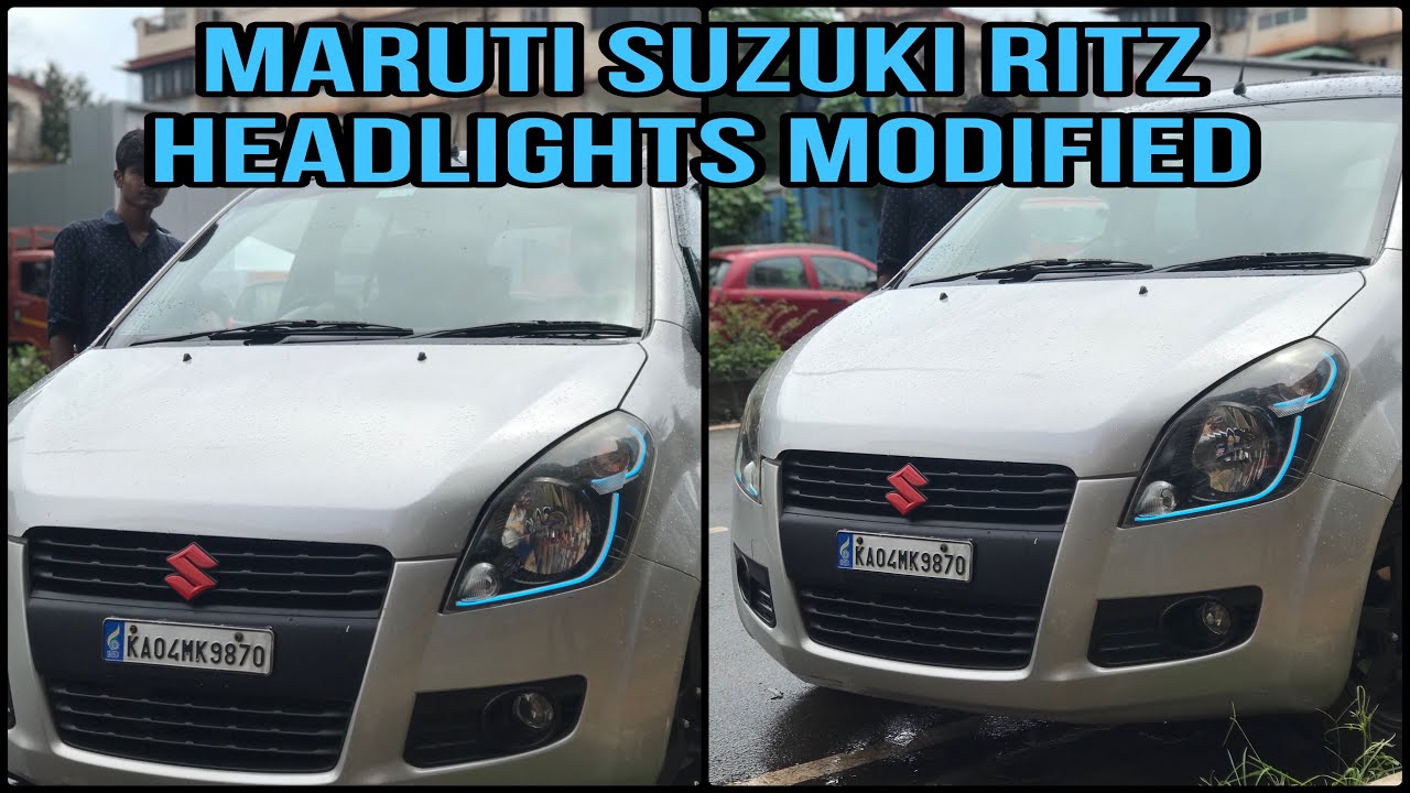 How to modified car headlights | Maruti Suzuki Ritz | headlights ...
