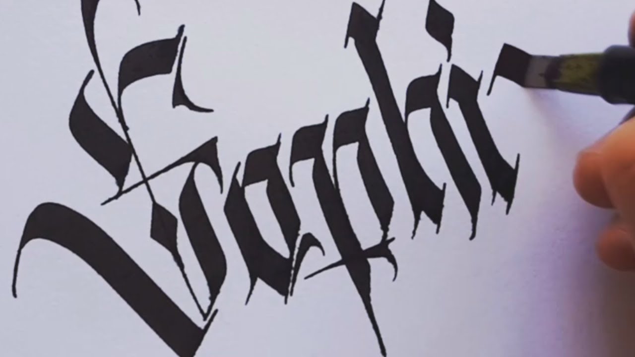 Writing names in Calligraphy #2 #May 2018 - YouTube