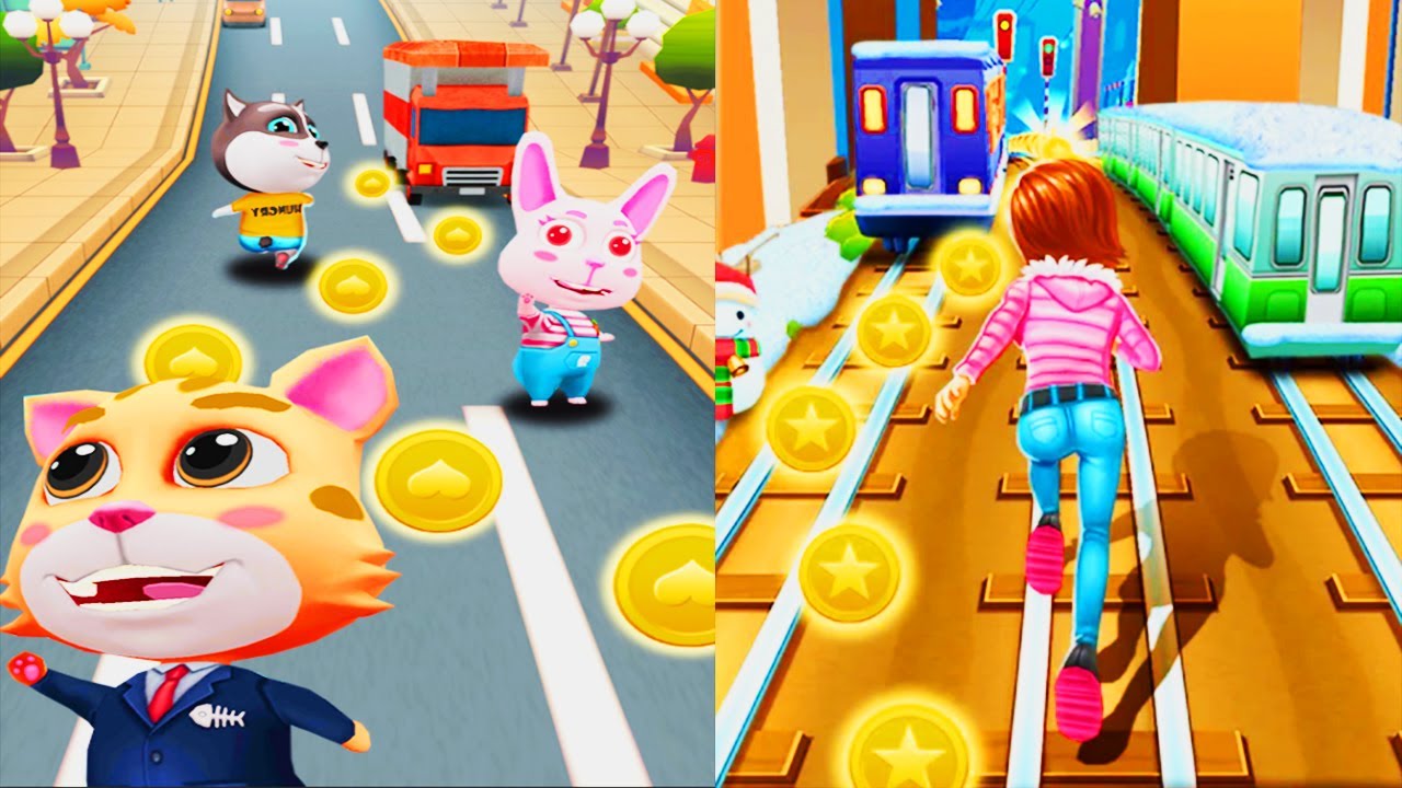 Subway Princess Runner VS Pet Runner Cat Rush | Android/iOS Gameplay ...