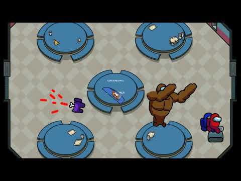 among us vs buff muscle dude brown imposter - YouTube