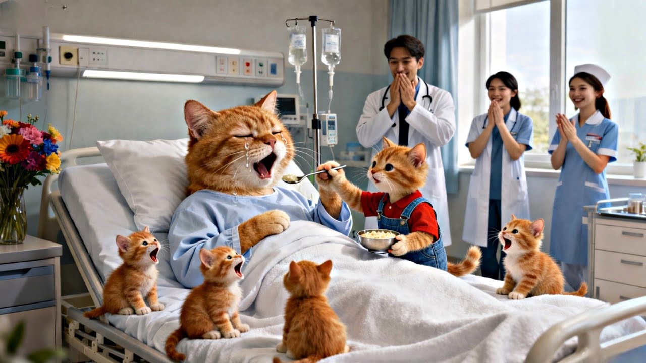 💔🐾 Kitten Cares for Pregnant Mother Cat & Gives Birth to 5 Kittens — A ...