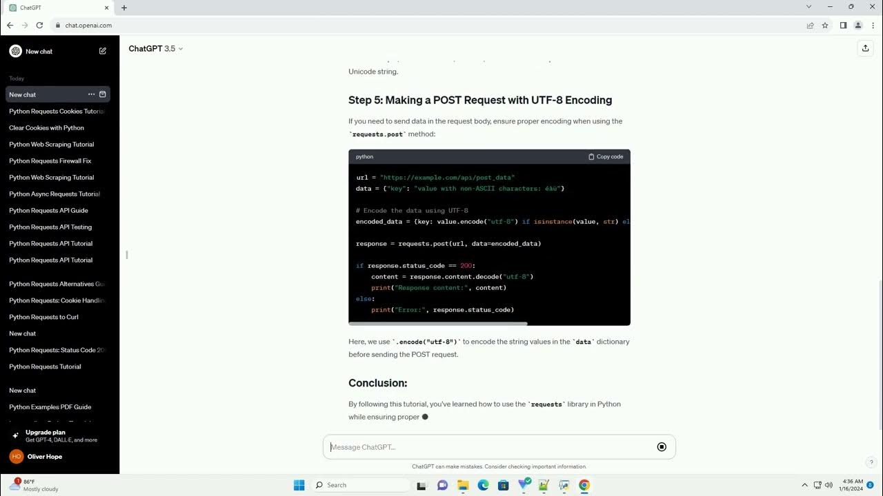 Python Requests Encoding Utf 8 Youtube