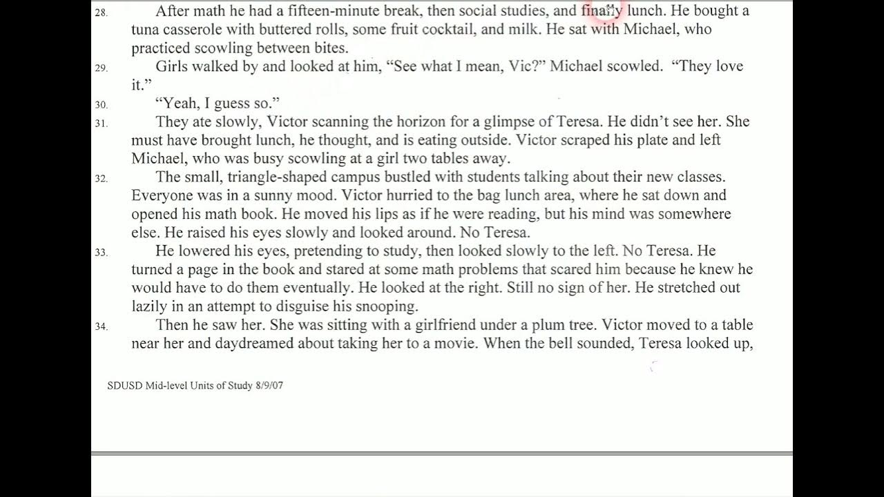 Seventh Grade By Gary Soto Read Along - YouTube