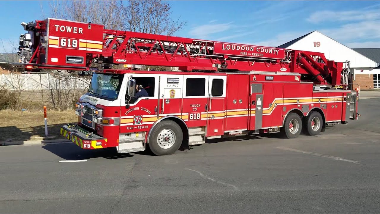 Loudoun County Fire Rescue Tower 619, Battalion 603, Engine 619, Medic ...