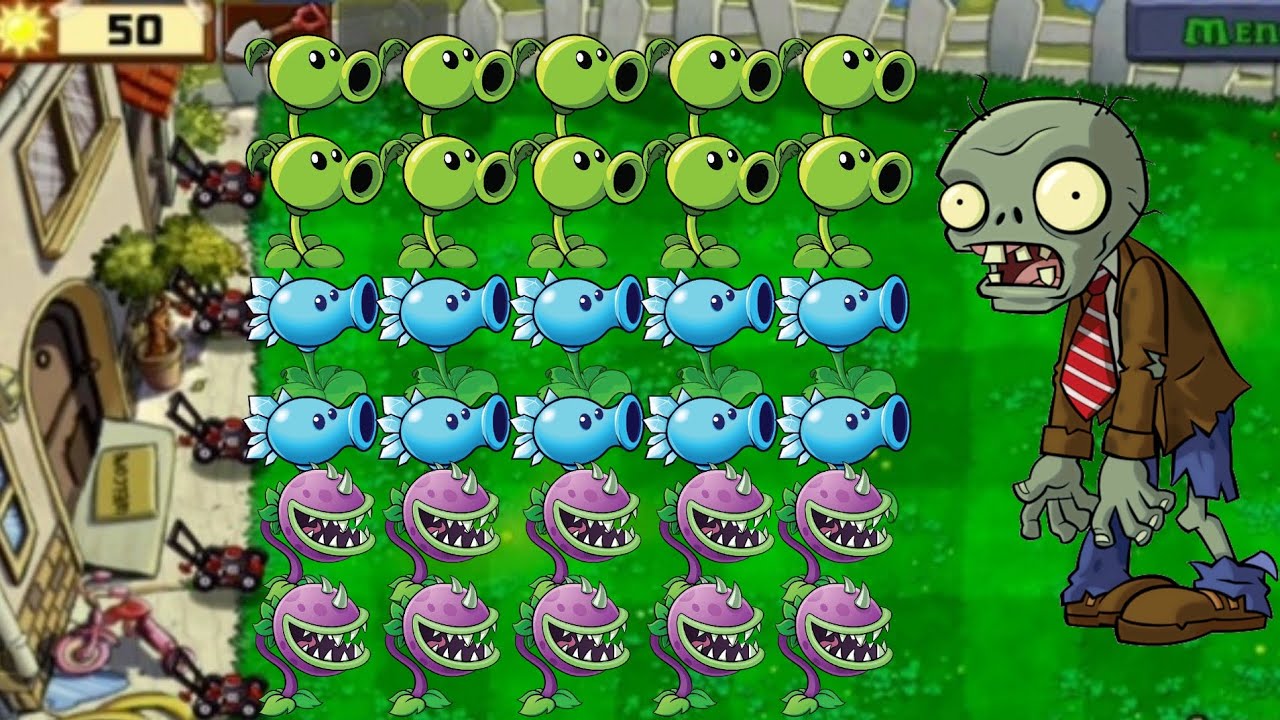 Plants and many zombies compete | PvZ | Merge Battles - YouTube