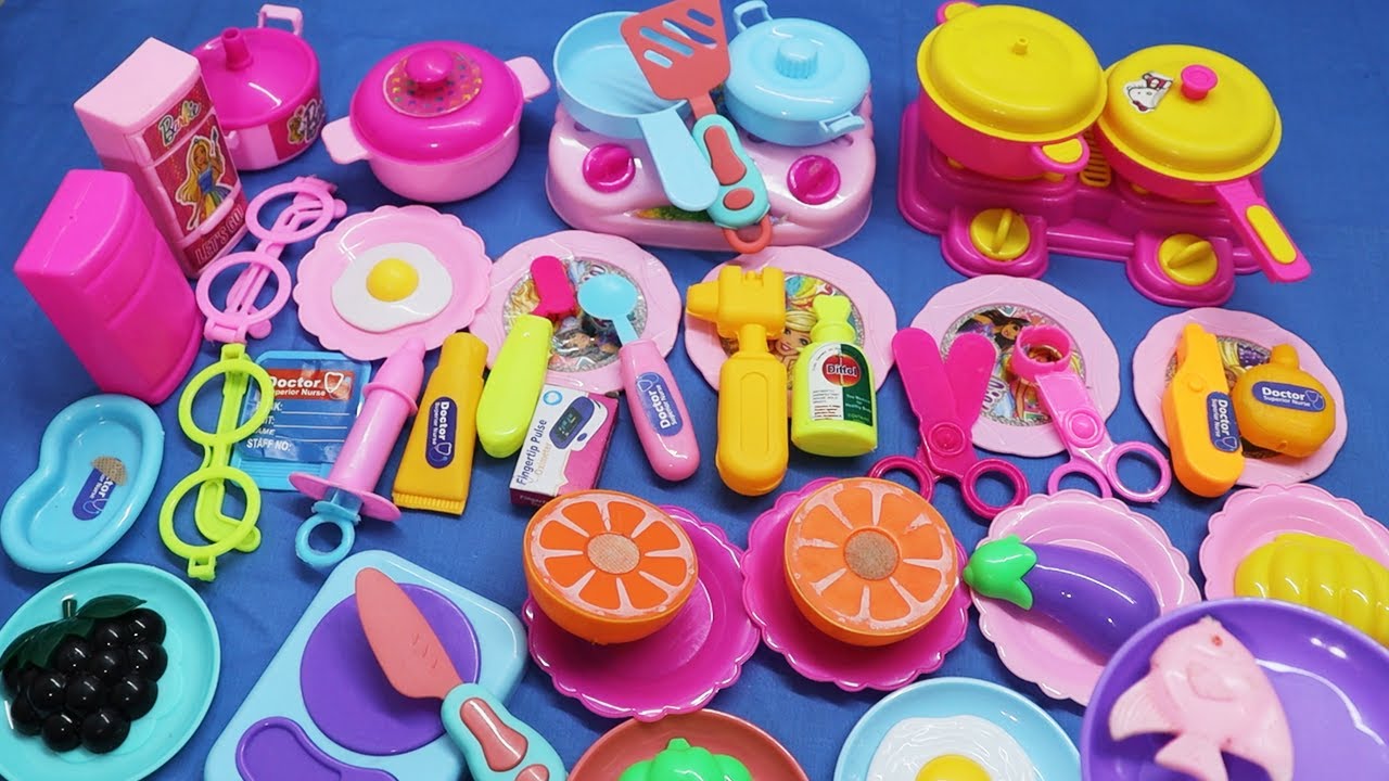 3 Minutes Satisfying with Unboxing Doctor Toys，kitchen set Playset ...