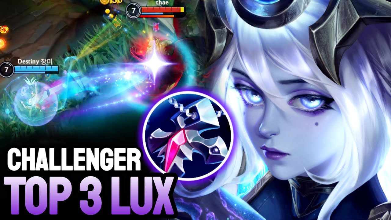 WILD RIFT LUX - TOP 3 LUX GAMEPLAY - CHALLENGER RANKED - YouTube