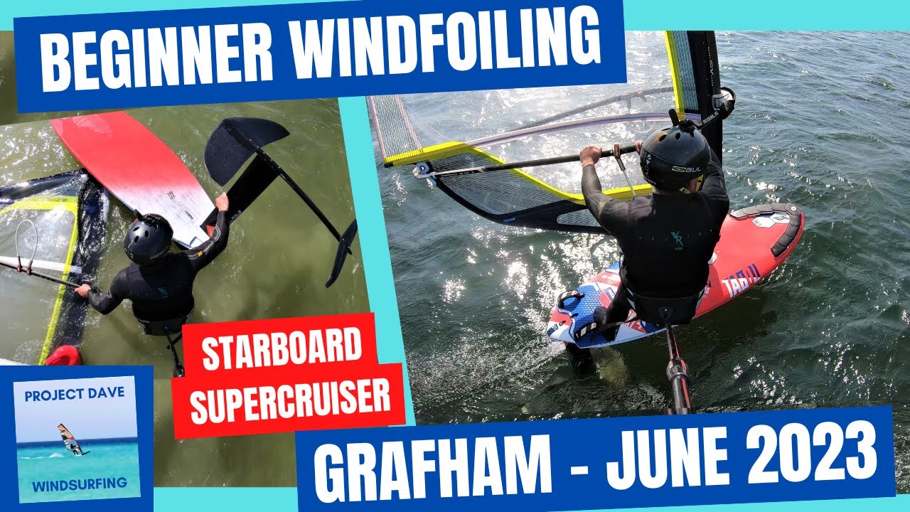 Beginner windfoiling using the Starboard Supercruiser foil - Grafham ...