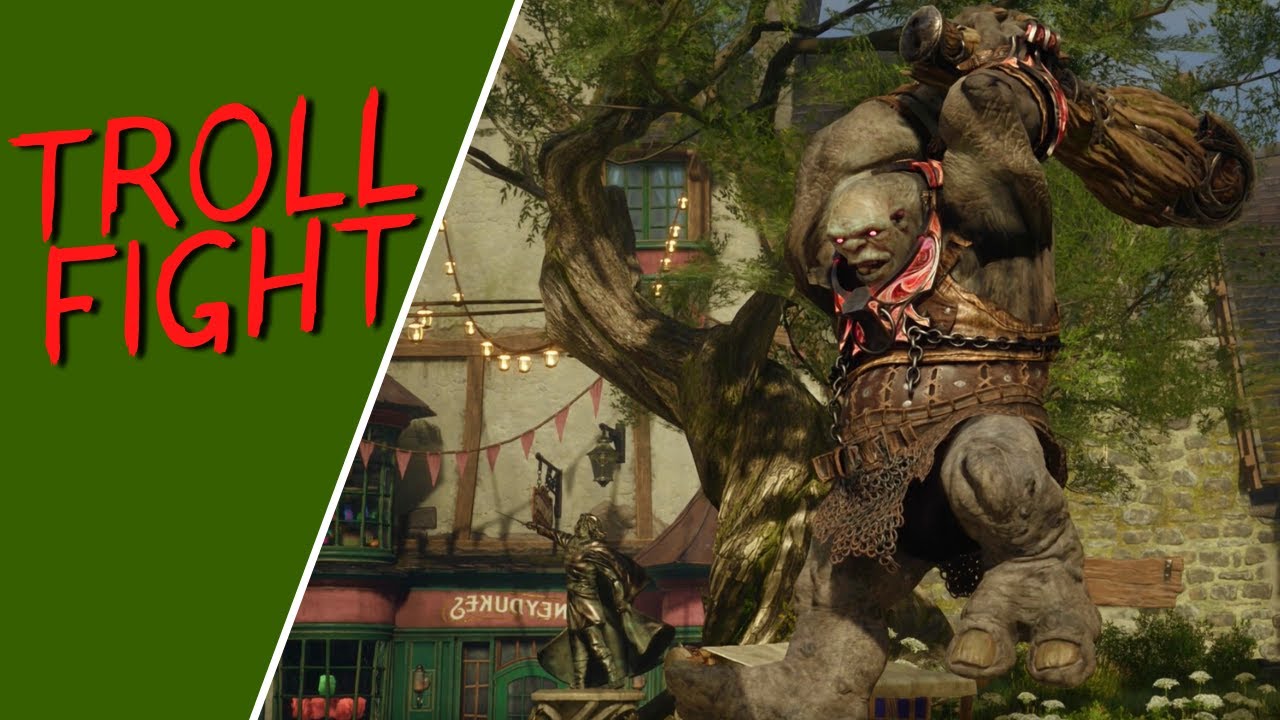 Troll Fight - Hogwarts Legacy (Hard difficulty) - YouTube