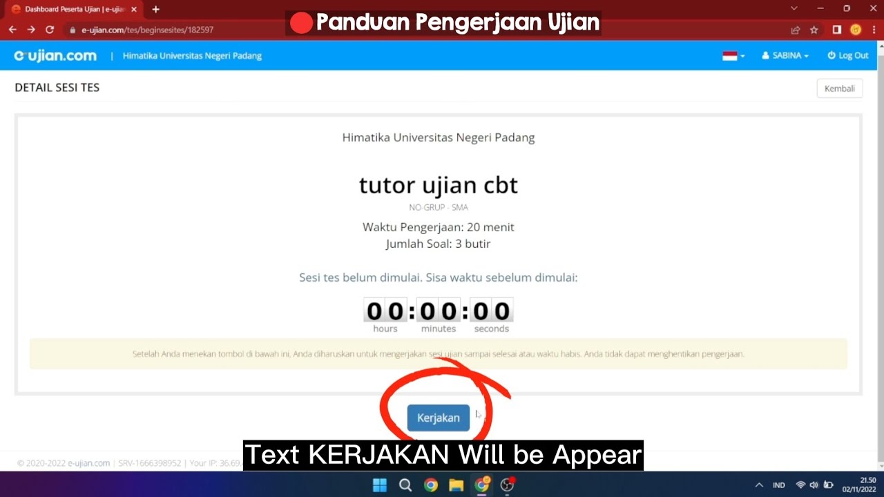 Tutorial Login dan Ujian UMC 2022 - YouTube