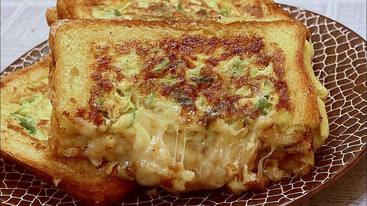 Egg Cheese Toast|Cheesy Bread Omelette|3 Ingredients Breakfast|@Onebite_AllRight - YouTube