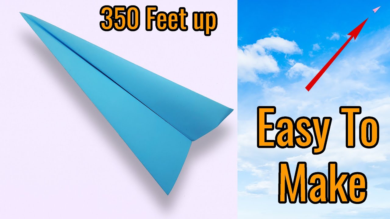 How to fold a paper planes to fly forever and not fall all day - YouTube