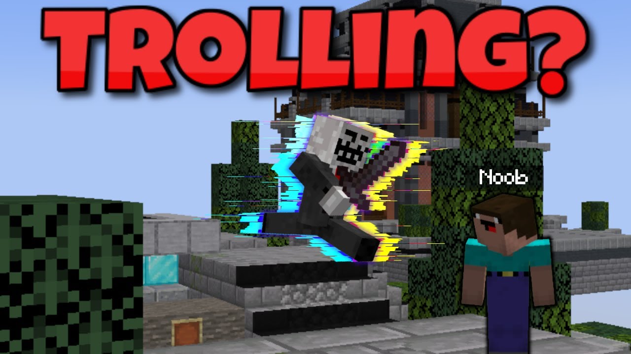 Trapping Noobs In Minecraft Skywars - YouTube