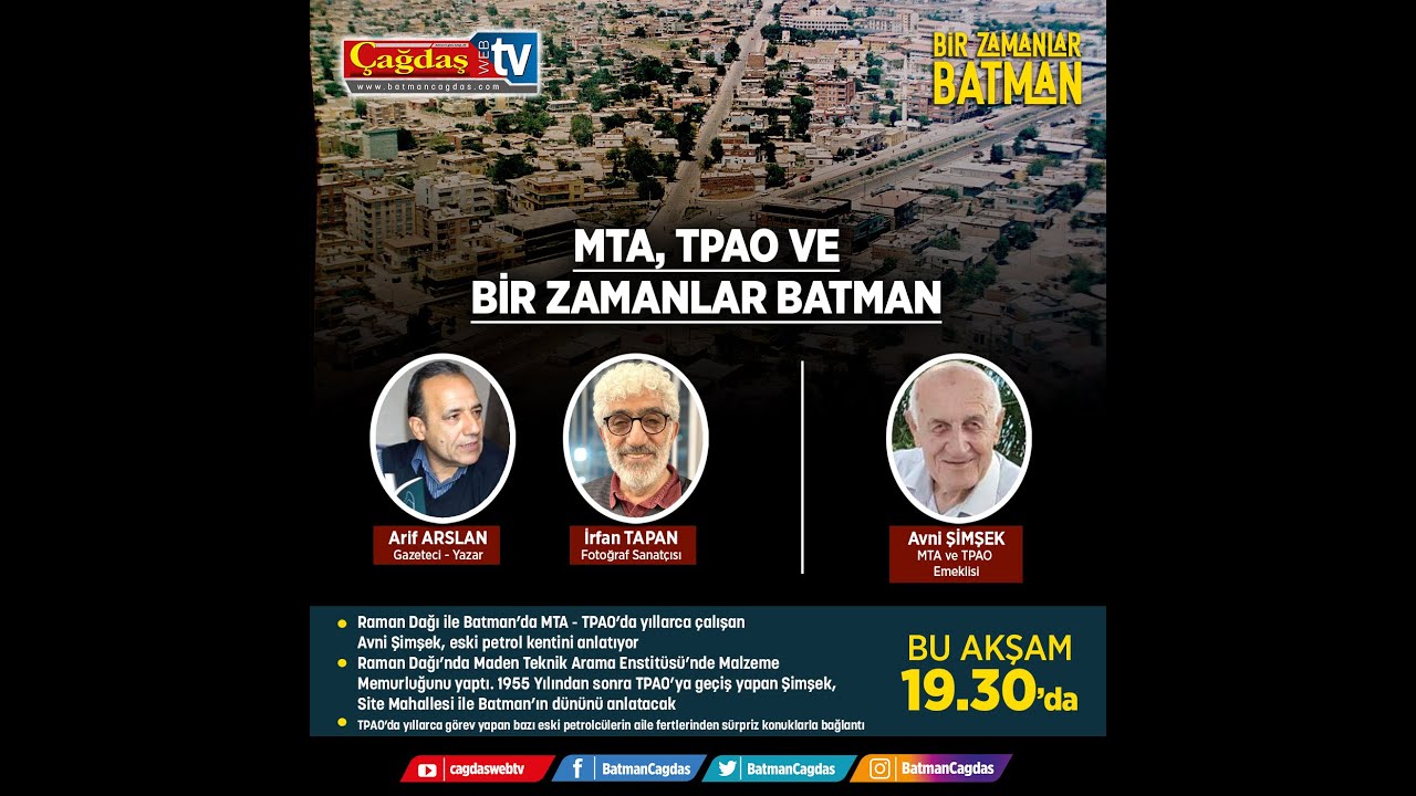 MTA, TPAO VE BİR ZAMANLAR BATMAN - YouTube
