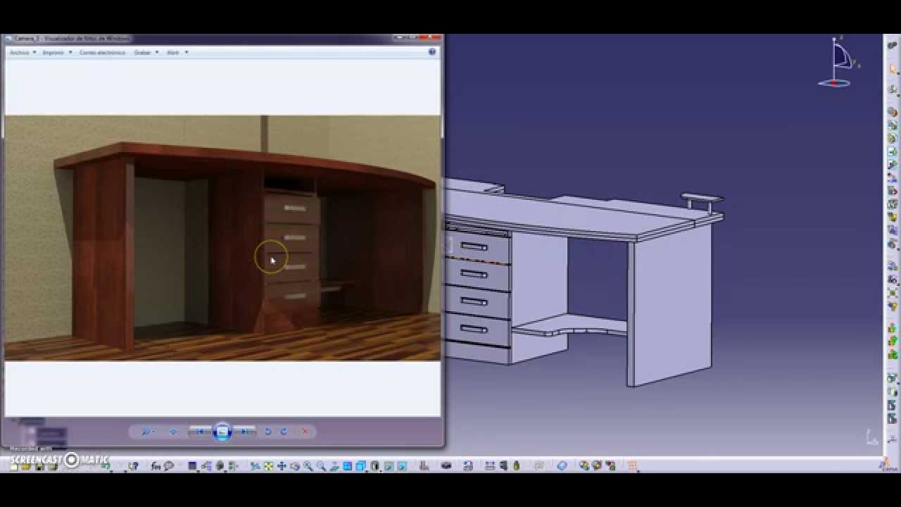 Desk - CAD & Fabrication Industrial Design - YouTube