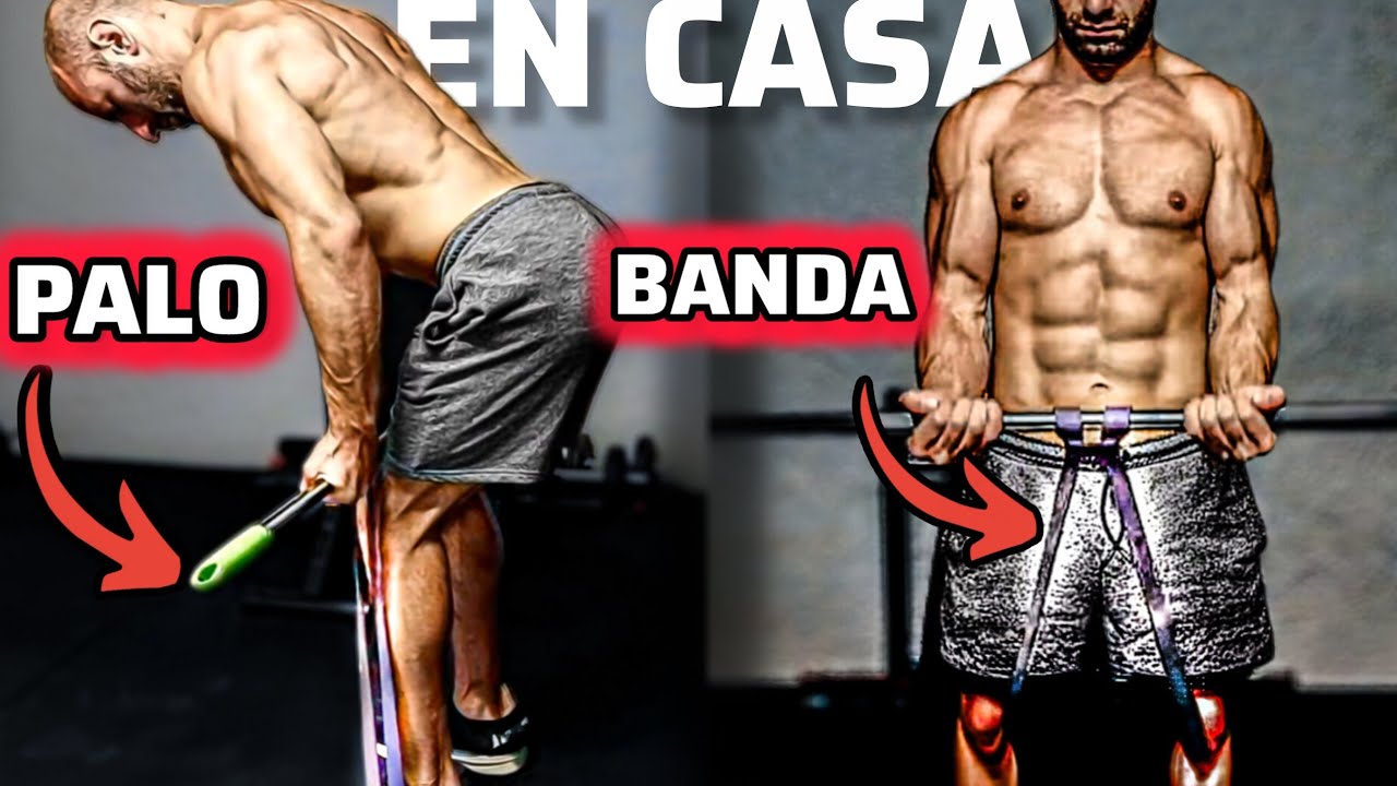 5 EJERCICIOS para ENSANCHAR TU ESPALDA / BICEPS en CASA - YouTube