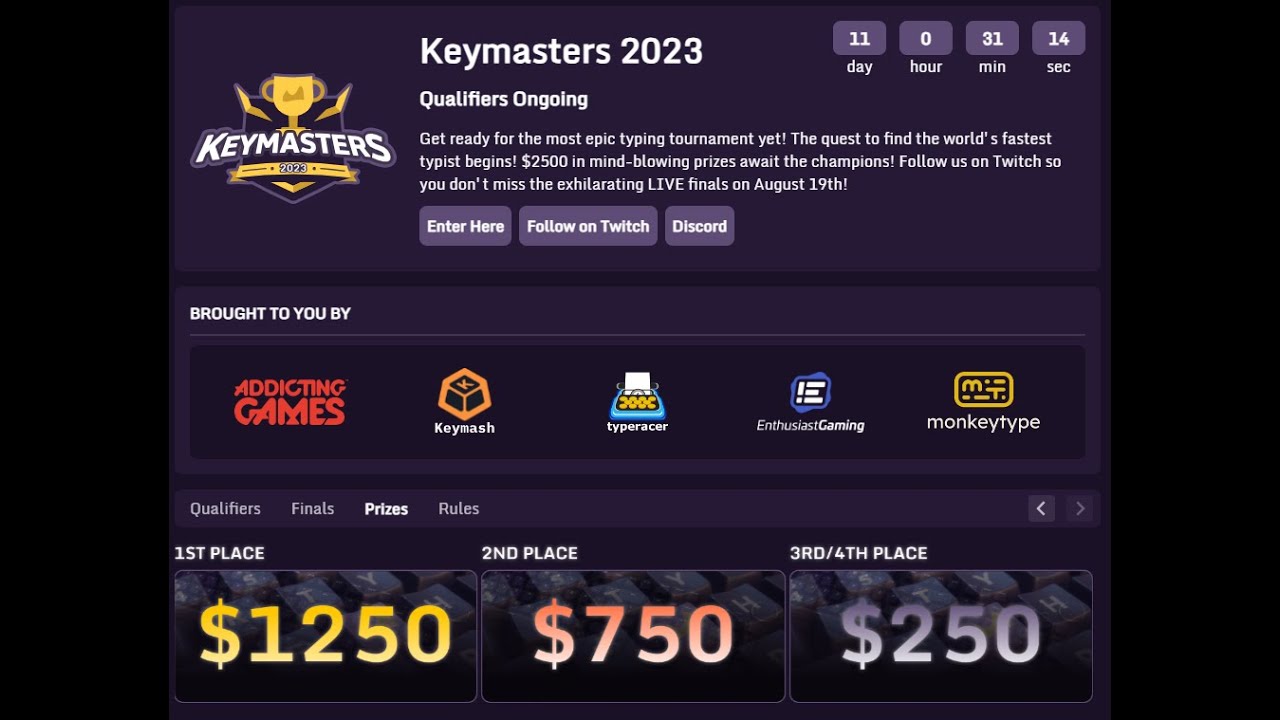 KEYMASTERS PRIZE TOURNAMENT! | KEYMASH | KRUX_254 - YouTube