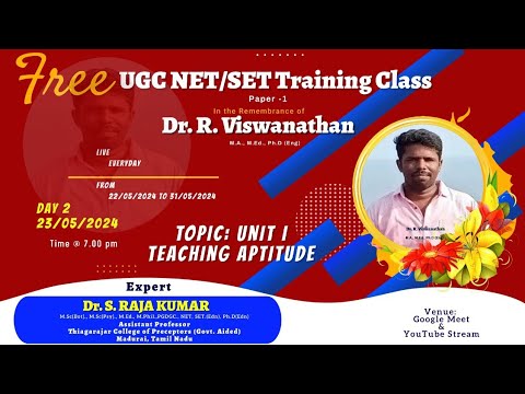 DAY 2 : Free UGC NET/SET Coaching Class -Unit-1 : Teaching aptitude ...