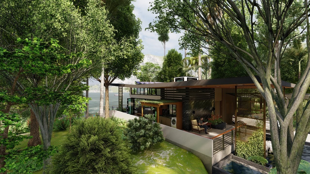 Tropical house design, Asian House Design, Beach House, Cabin In the ...