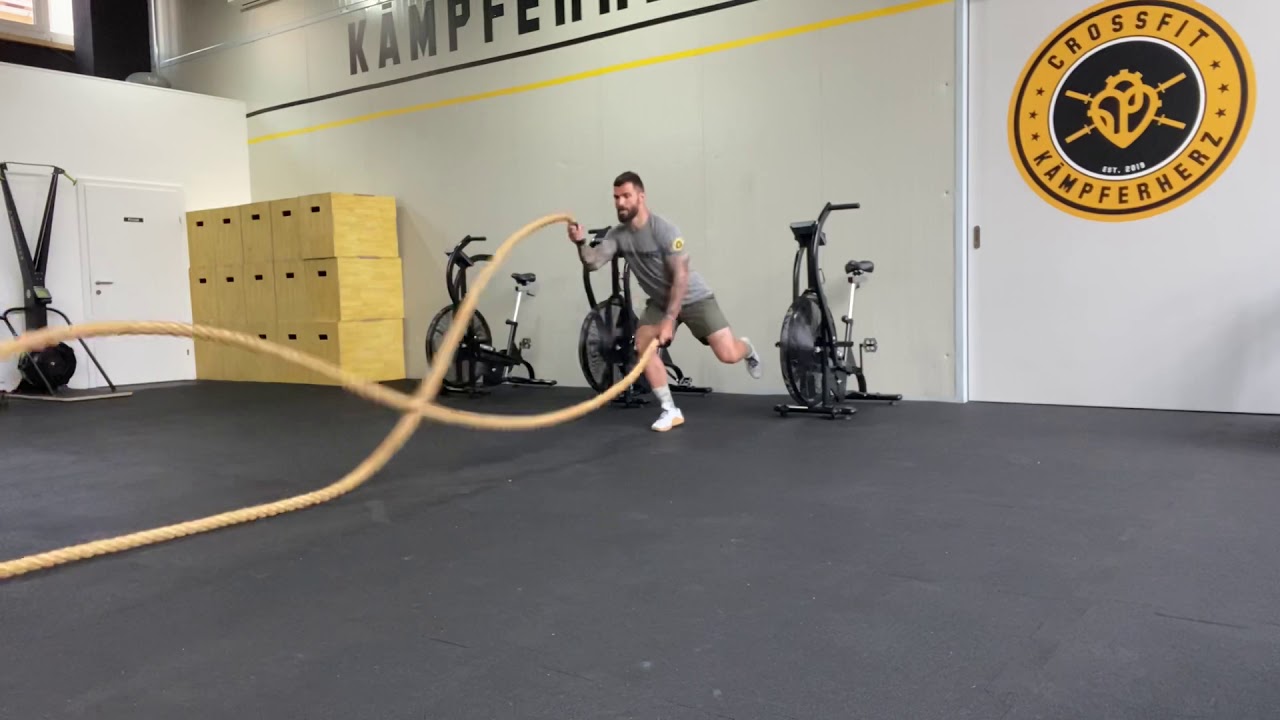 Battle Ropes Single Leg - YouTube