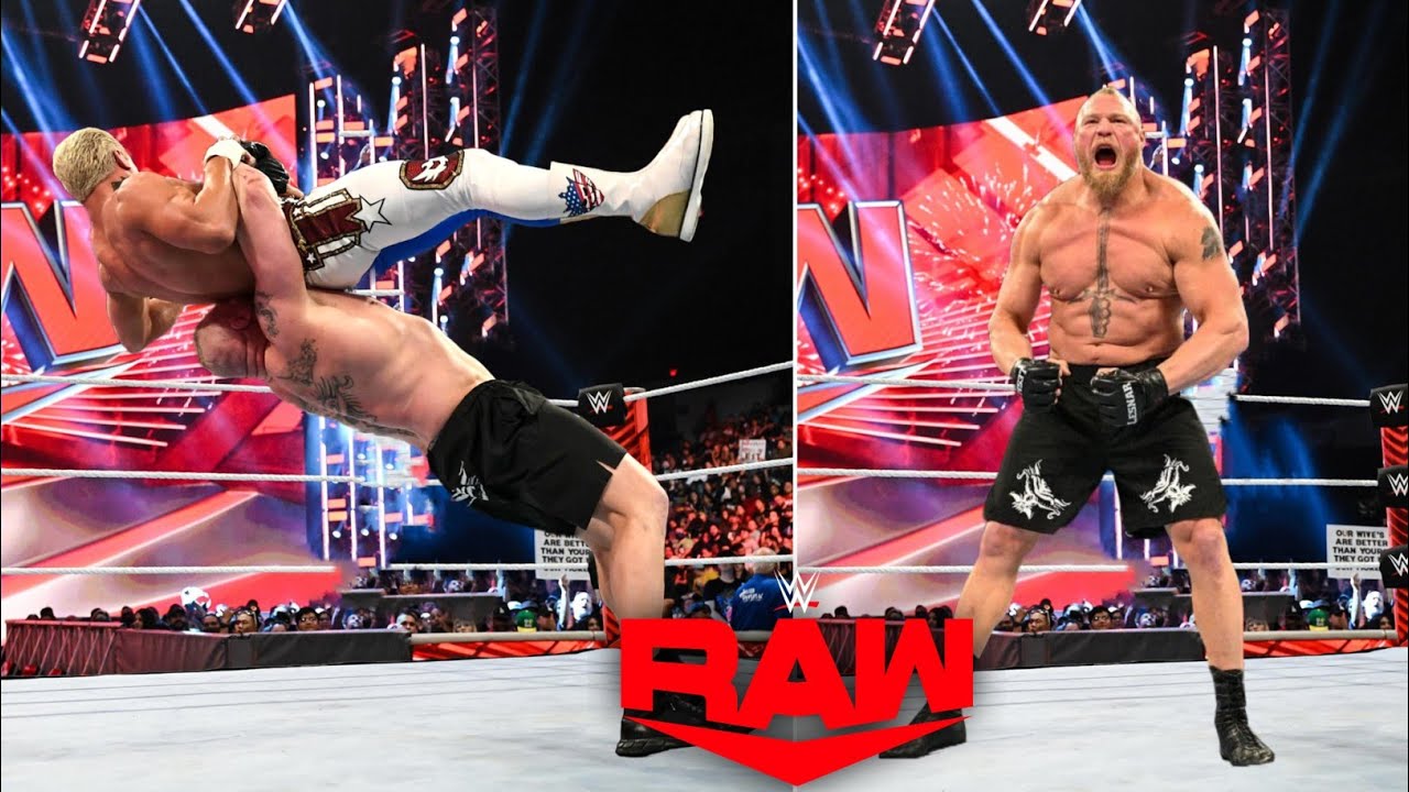 BROCK LESNAR Returns To Raw & Attack CODY RHODES | Raw Highlights 3 ...