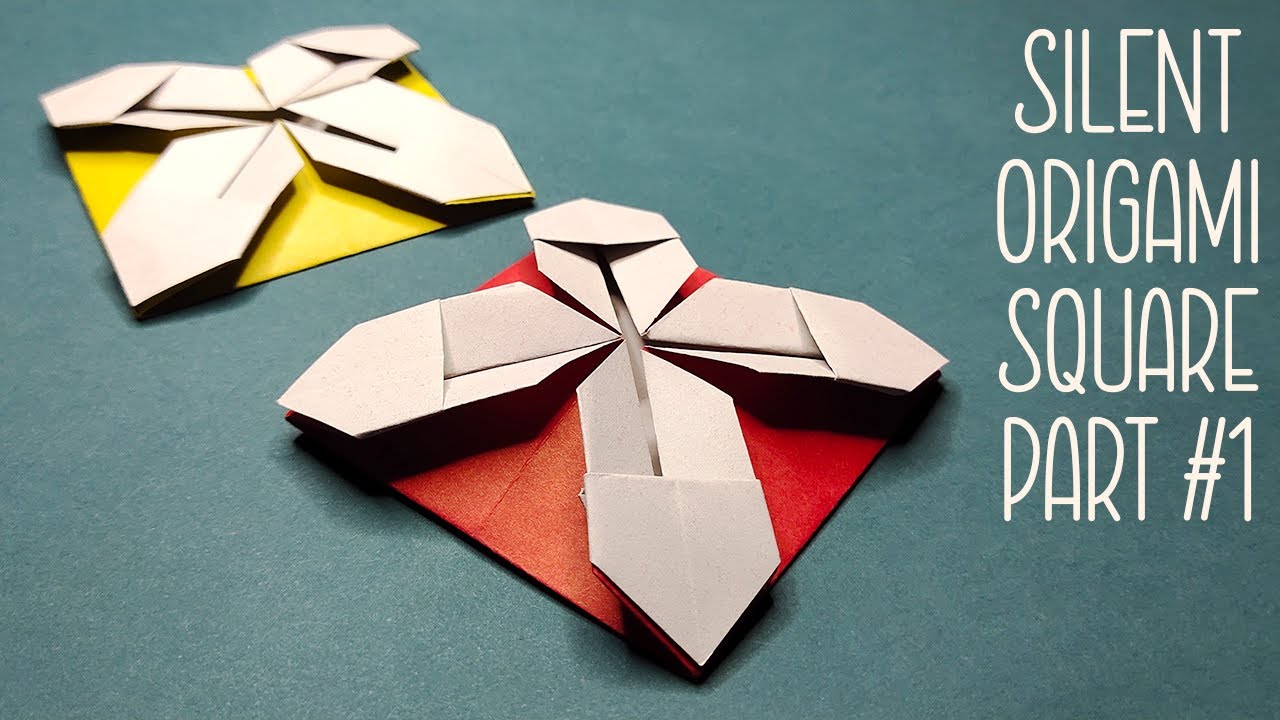 Easy Origami Square Tiles Tutorial | Wall Art | Silent Origami Square ...
