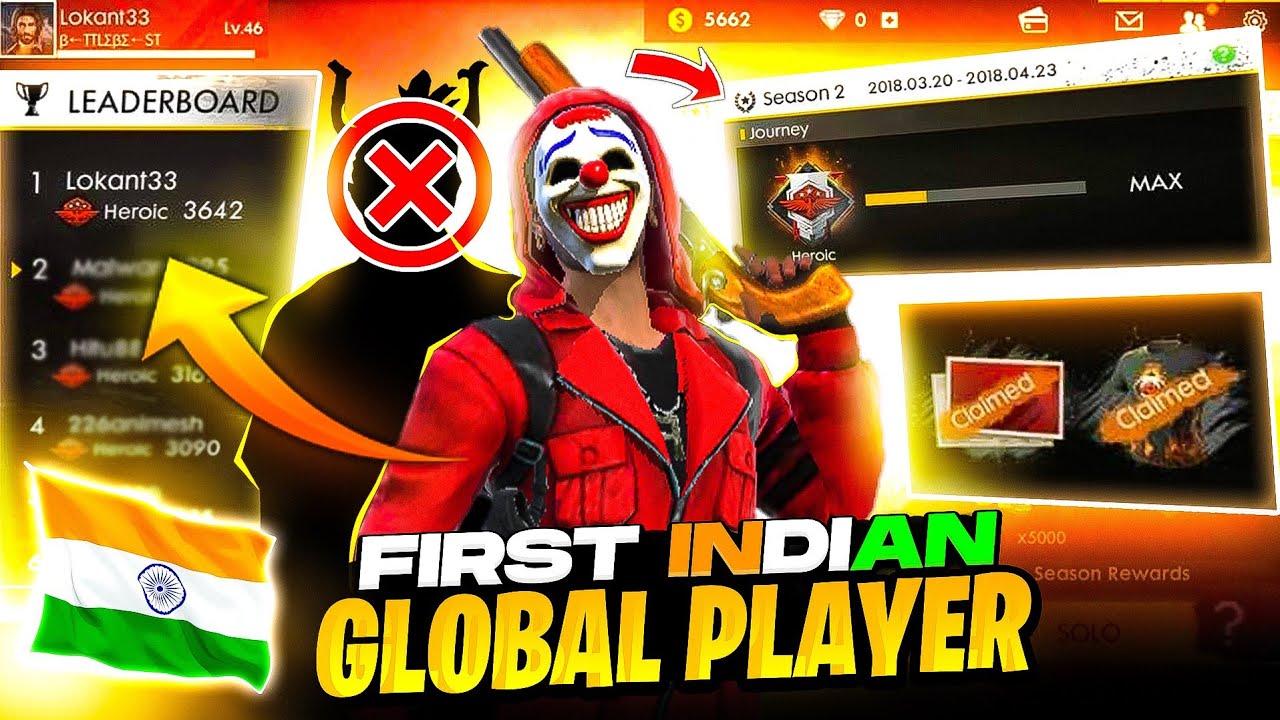 The First Global Player From India -Garena Free Fire - YouTube