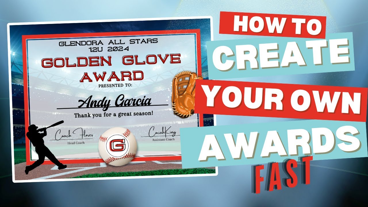 Personalize Editable Baseball Awards Certificates In Under 10 MINUTES ...