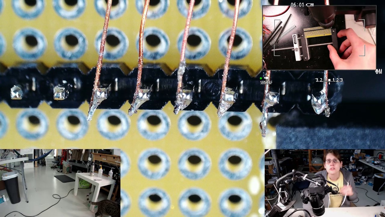 Bulk serial soldering camera class prep @scanlime-in-progress - YouTube