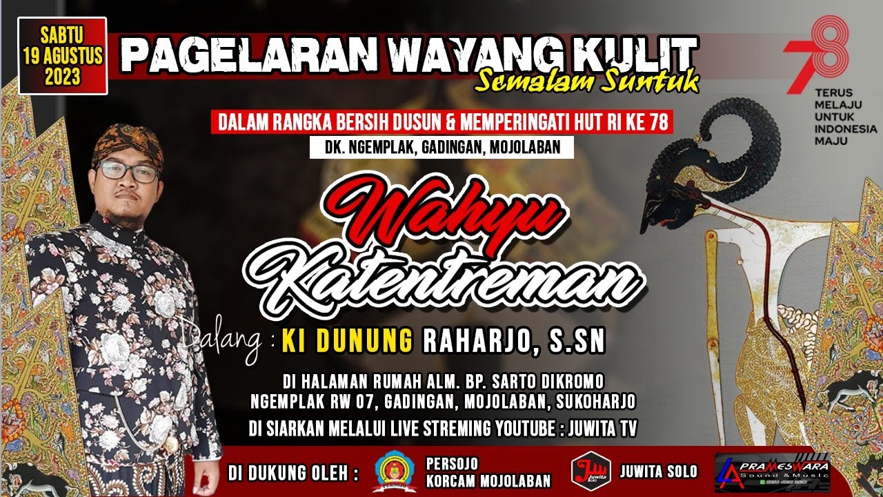 🔴 LIVE PAGELARAN WAYANG KULIT KI DUNUNG RAHARJO,S.Sn // LAKON : WAHYU ...