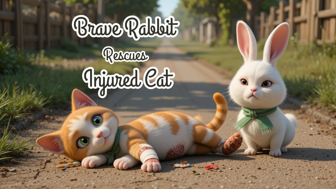 Brave Rabbit Rescues Injured Cat – A Heartwarming Story! - YouTube