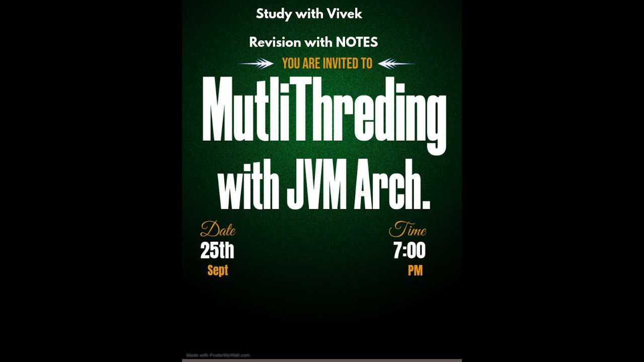 Part-3 Revision Java MultiThreading with JVM Architecture with vivek ...