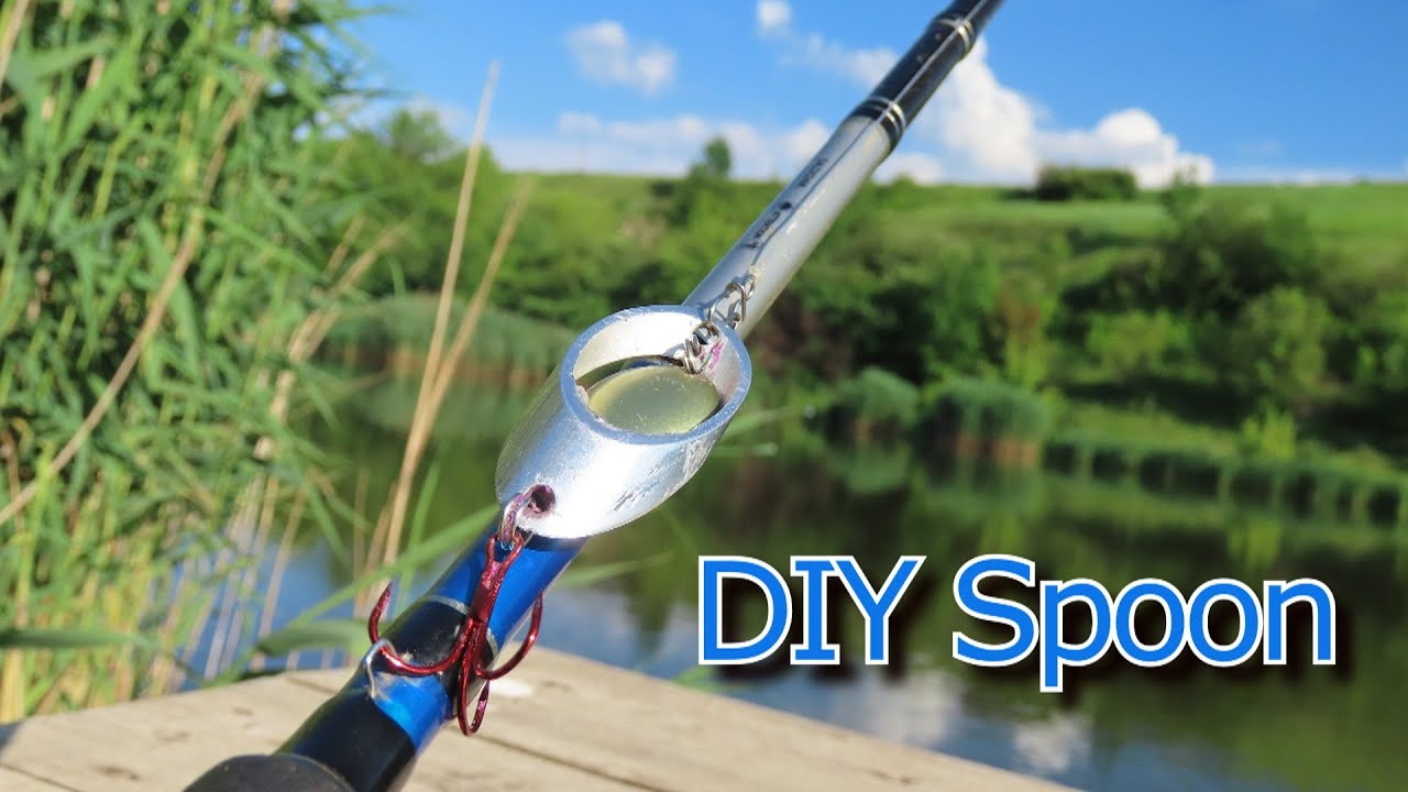 Making a fishing lure spoon for pike fishing - YouTube