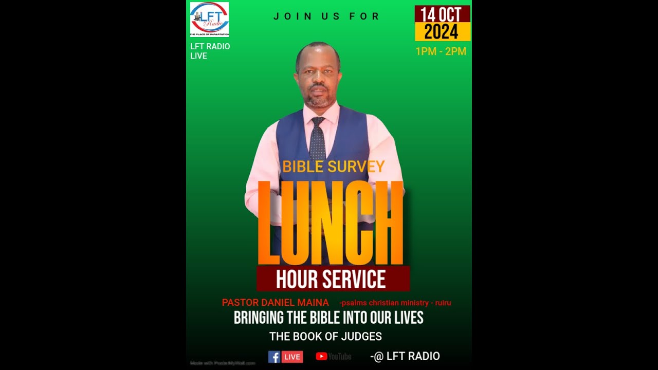 WELCOME TO LUNCH HOUR SERVICE WITH PASTOR DANIEL MAINA - YouTube