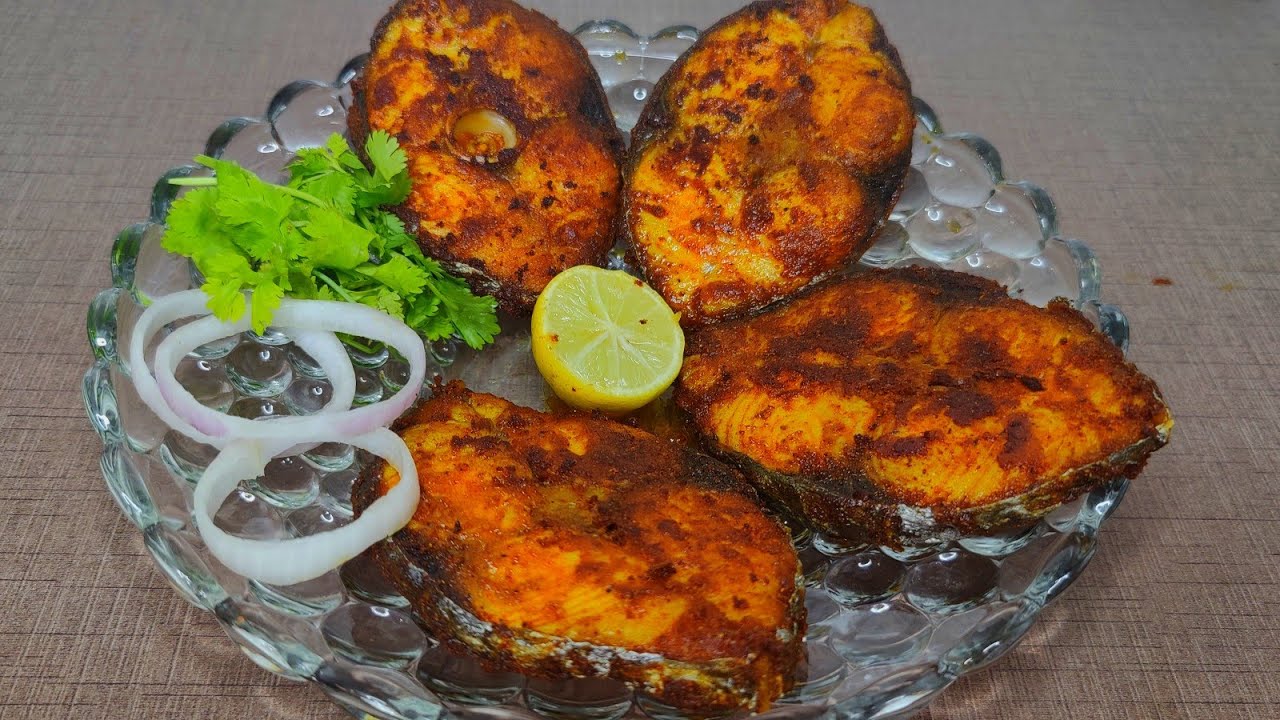 வஞ்சரம் மீன் வறுவல் | Vanjaram fish fry | Fish fry | Spicy fish fry ...