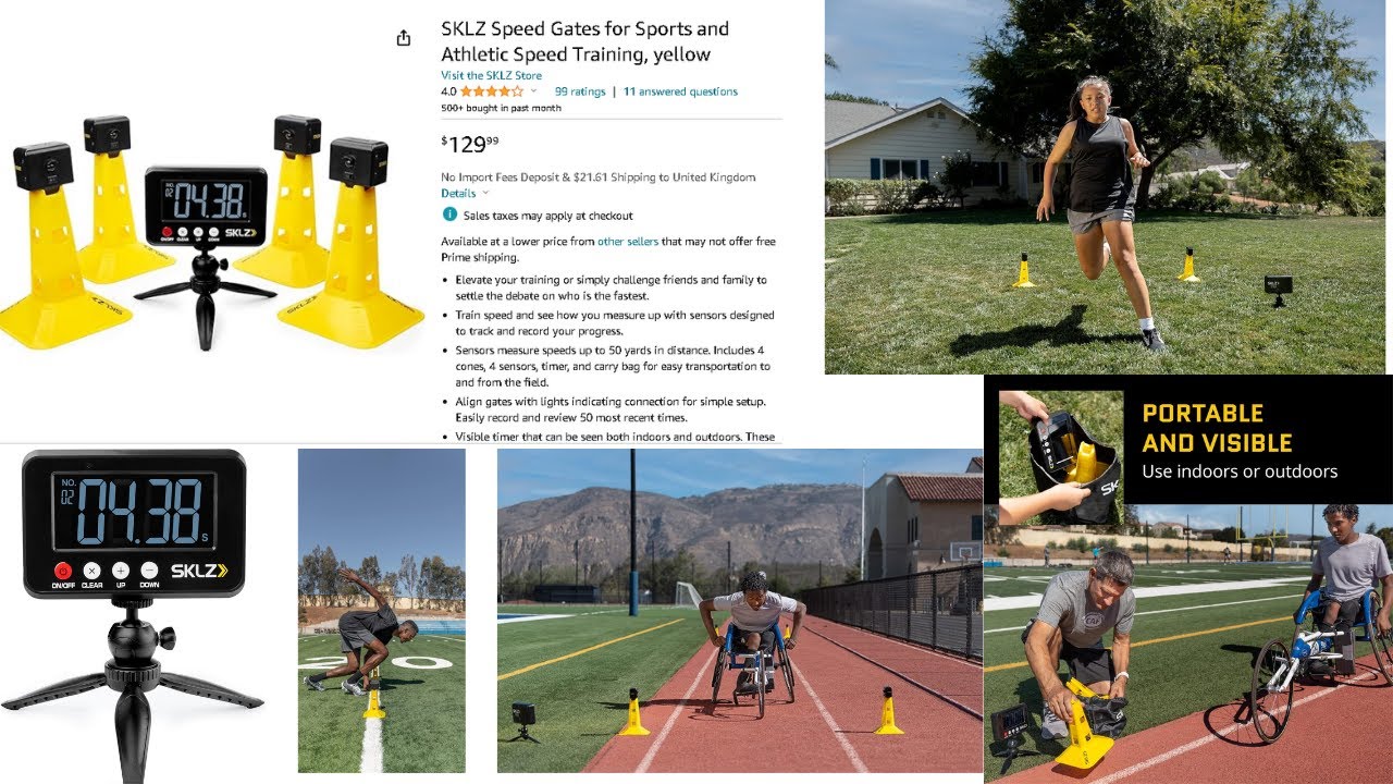SKLZ Speed Gates for Sports and Athletic Speed Training, yellow ...