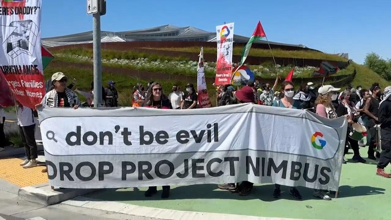 Activists disrupt Google conference, protest business ties to Israel ...