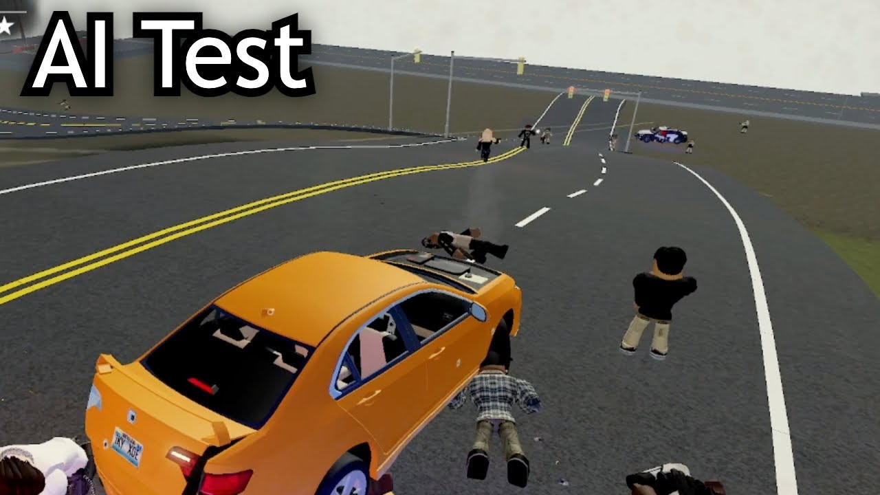 Escaping the Police in AI Test (Roblox) - YouTube