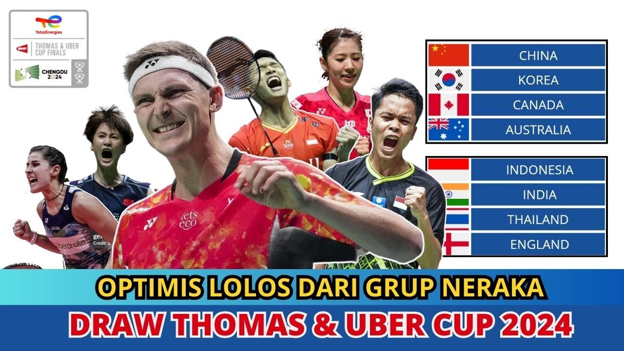 GRUP NERAKA! HASIL DRAWING THOMAS DAN UBER CUP FINALS 2024 - YouTube